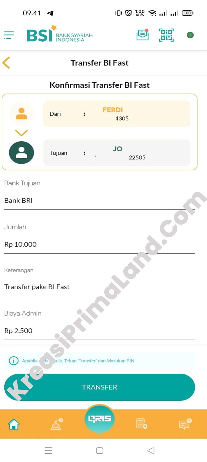 Cara Transfer Ke Bank Lain dari BSI Mobile dengan BI Fast Hanya ...
